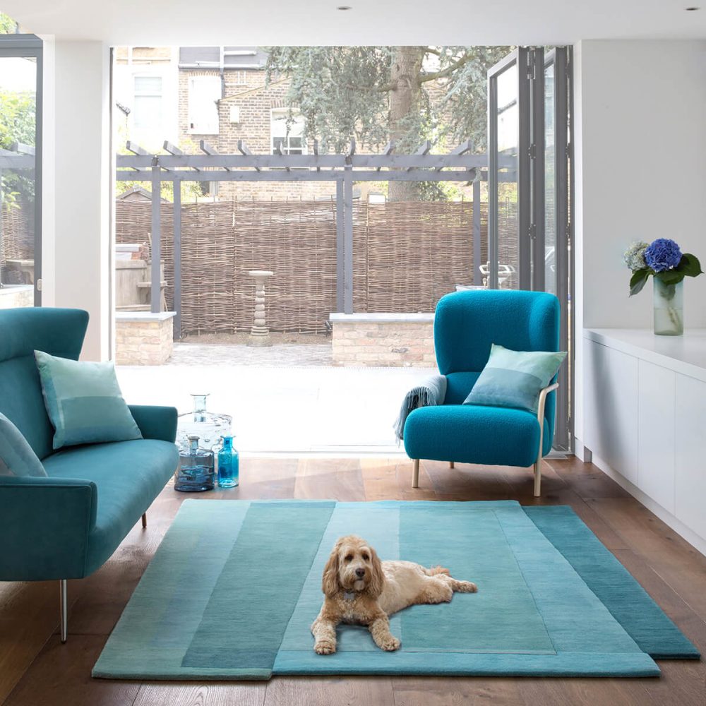 Teal Rug - Aqua Teal Sea | Sonya Winner Rugs Studio